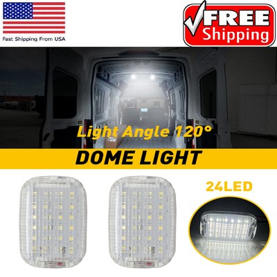 2x Interior LED Dome Light Cargo Area For 2014 15 16 17-23 Ford Transit ...