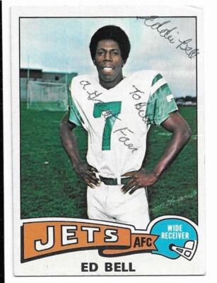ED BELL Personalized Autographed Signed 1975 Topps Football card New ...