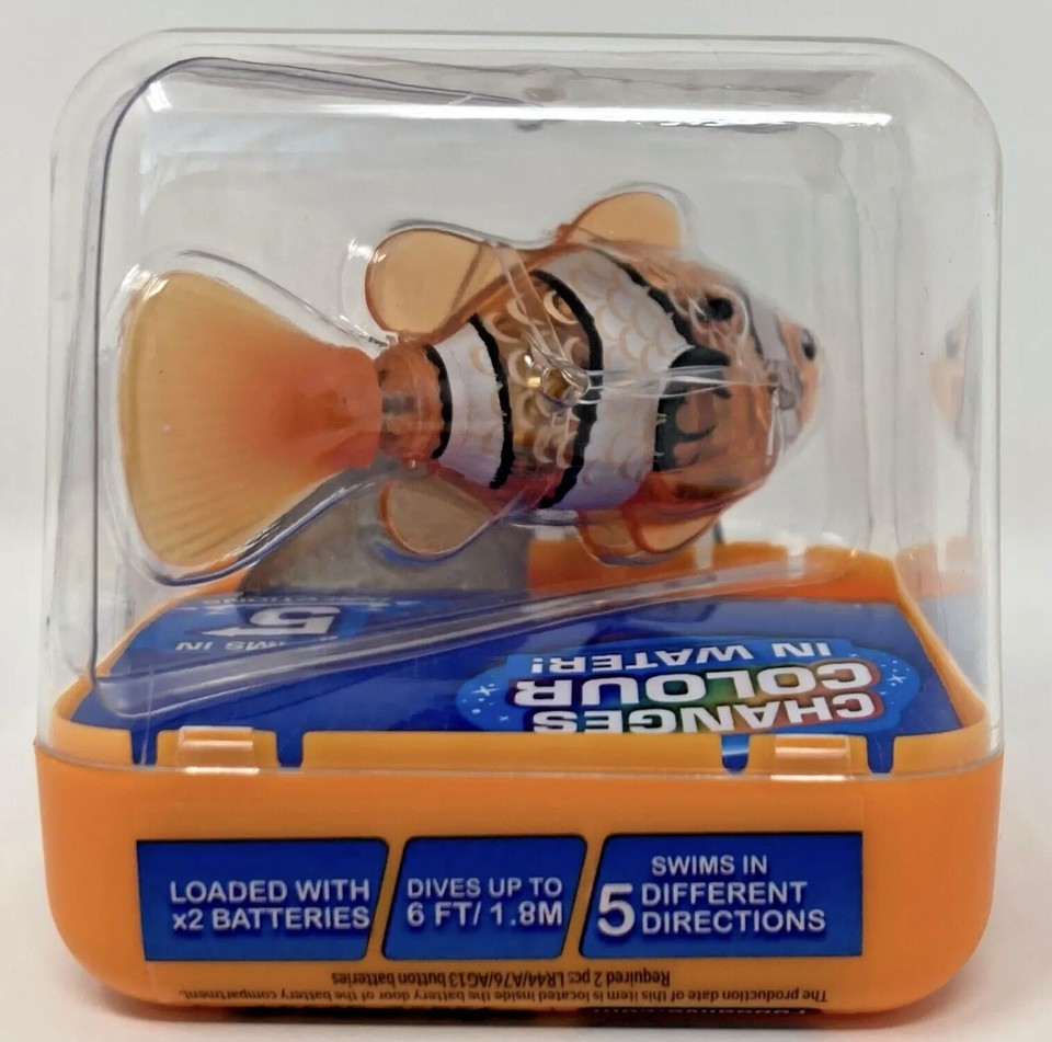 Zuru Robo Alive Fish Orange Swims Like a Real Fish (Batteries Included ...