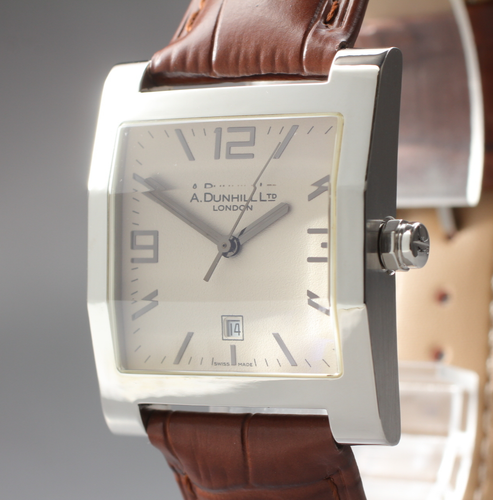 [Near MINT] DUNHILL Dunhillion 8031 Arabic Facet Square 30mm Quartz ...