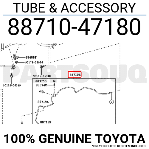 8871047180 Genuine Toyota TUBE & ACCESSORY 88710-47180 | eBay