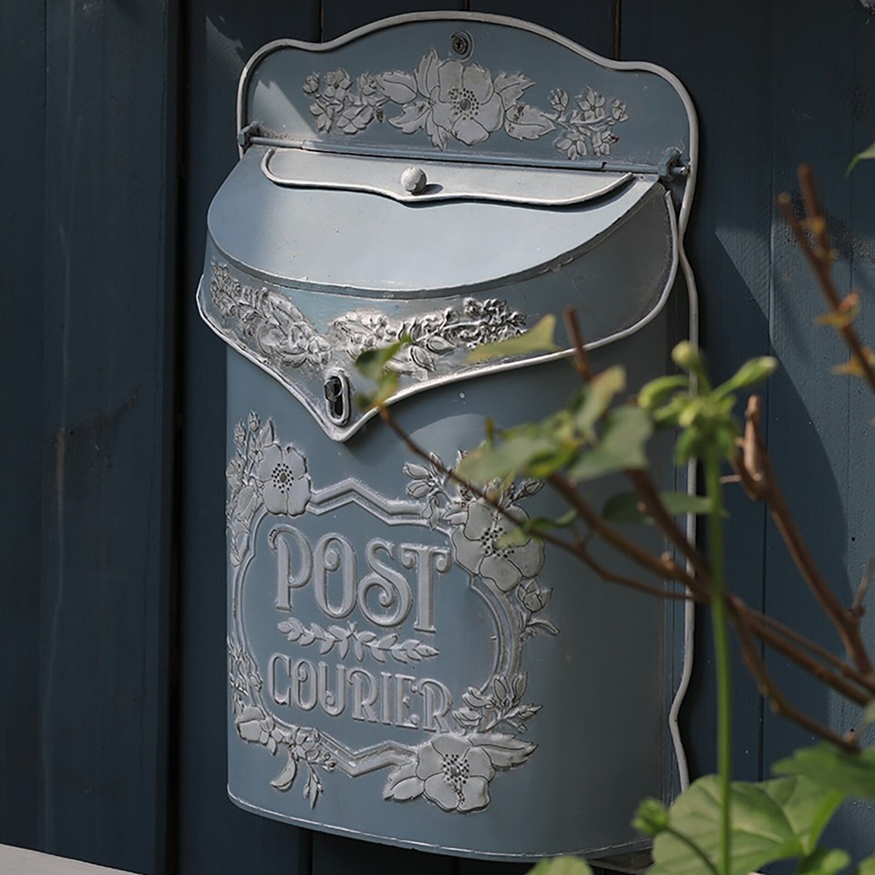 Vintage Rustic Letter Box Post Box Wall Mounted Decorative Metal ...