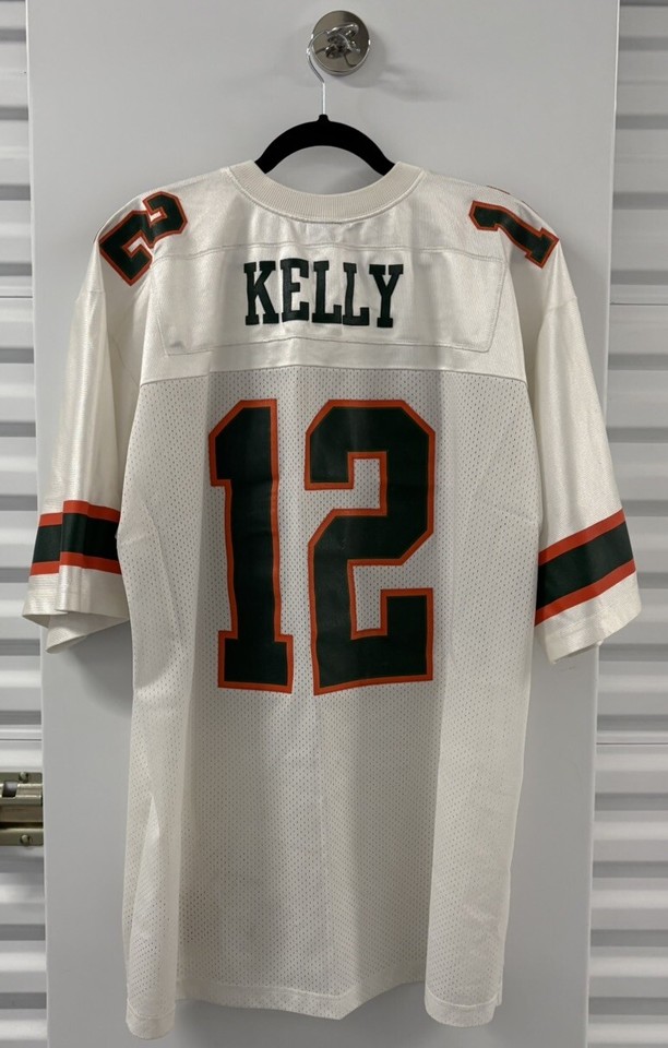 Nike Team Authenic Vtg Miami Hurricanes Jim Kelly #12 Football Jersey ...