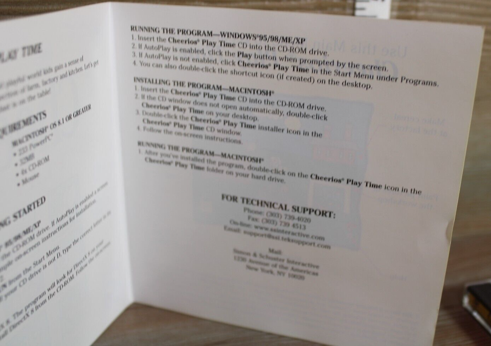 Cheerios Play Time CD-ROM for PC Windows & Macintosh 2001 Complete ...