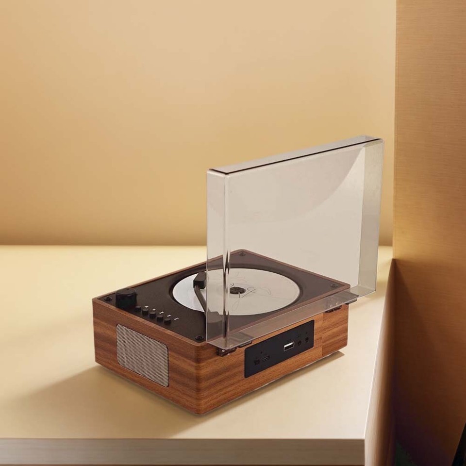 Retro CD Player Bluetooth-Compatible 5.0 Home Music Player Home Sound ...