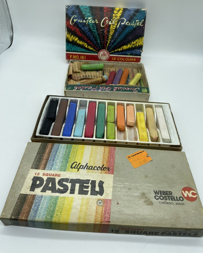 Weber Costello Non-Toxic Alpha color Pastels 12 Square Plus one with a ...