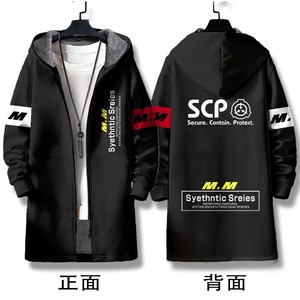 Anime SCP Foundation Cosplay Windbreaker Coats Student Unisex Casual ...