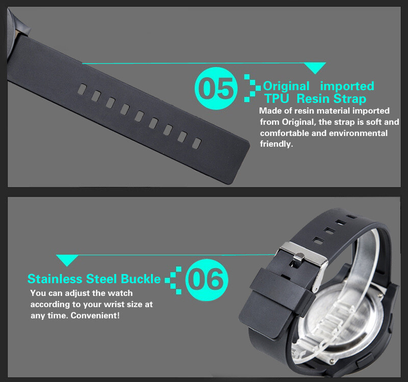 Mens Digital Sport Watch LED Backlight Men Wrist Watch Stopwatch UK ...