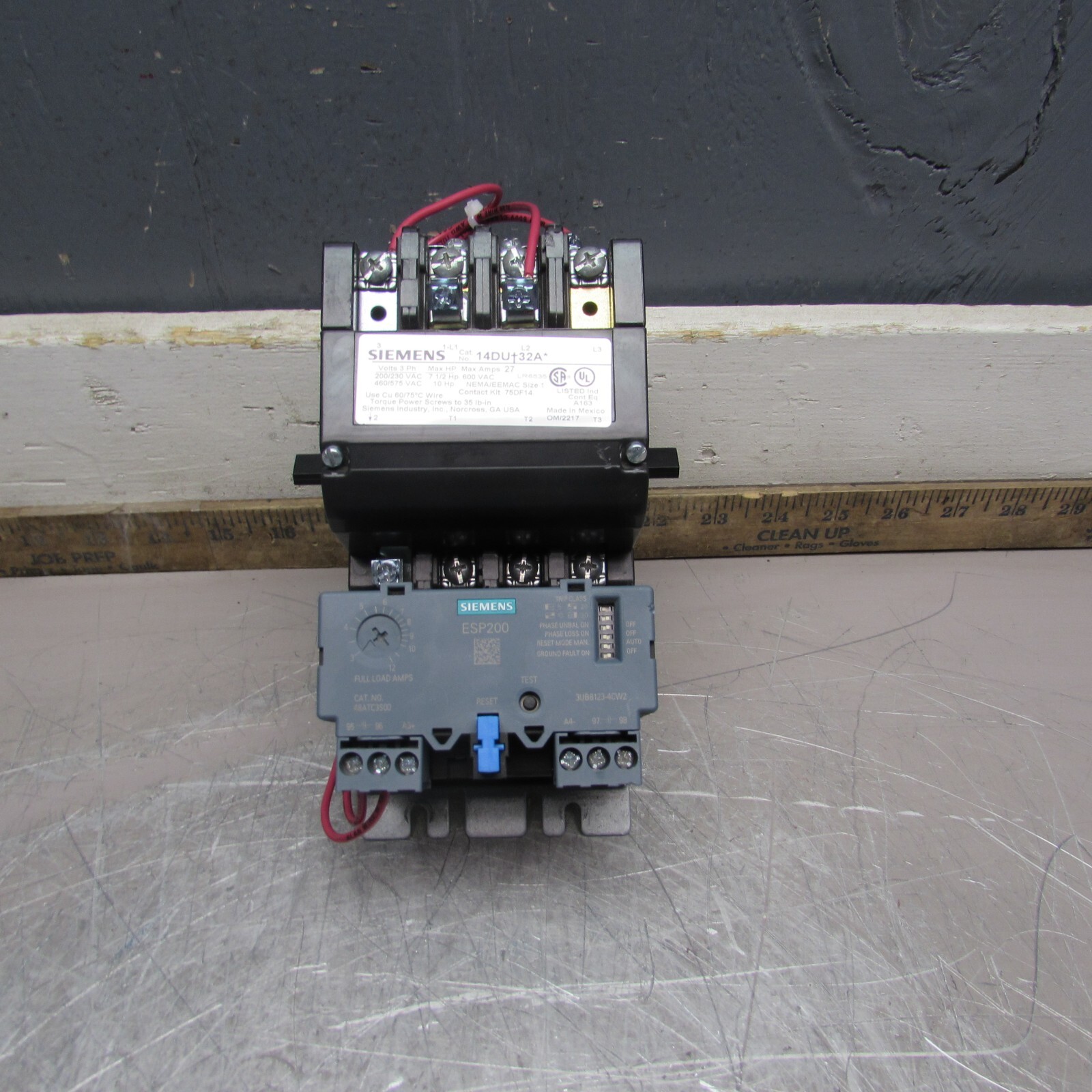 SIEMENS SIZE 1 STARTER 14DU†32A*, W/3UB8123-4CW2, 110/220V COIL MAKE ...