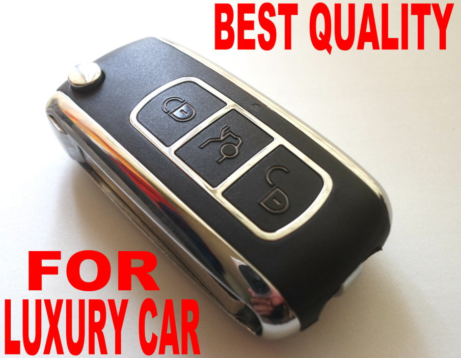 CHROME FLIP KEY REMOTE FOR TOYOTA BAB237131-056 D1 RS3200 CHIP KEYLESS ...