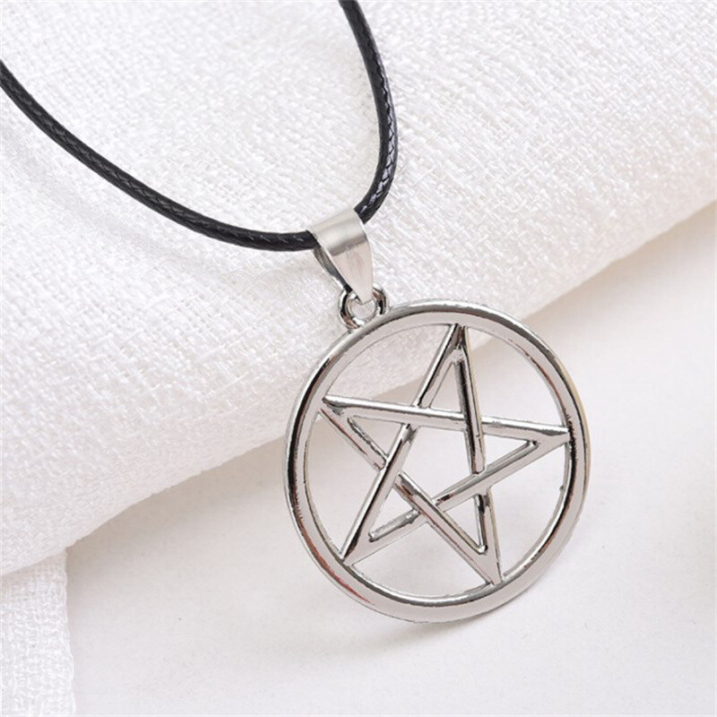 Fashion Black Butler Necklace Pentacle Pentagram Pendant Lucifer Satan ...