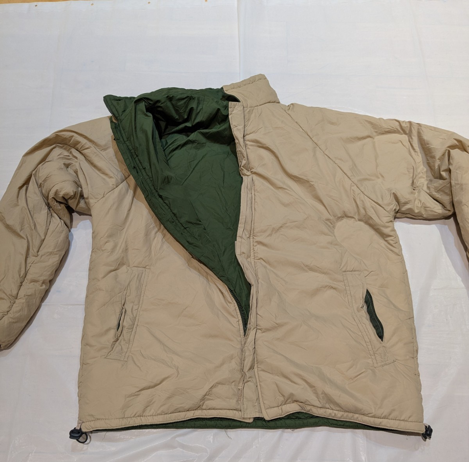 British Army Thermal Softie Jacket Reversible Olive Green / Sand | eBay