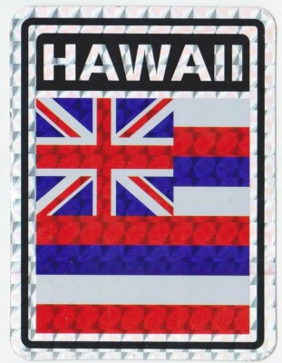 Hawaii State Flag Sticker Decal Bumper Hawaiian Flag Vinyl Decal ...
