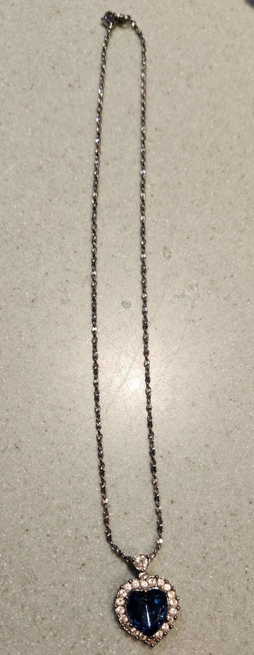 Vintage Avon Titanic Style Silver With Blue Crystal H… - Gem