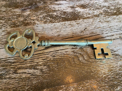 Decorative Brass Antique Vintage Skeleton Key Approx 9 1/2" Long 8 oz ...