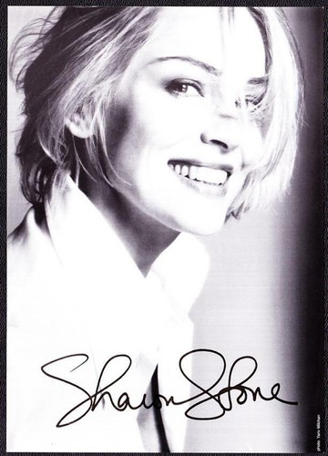 Sharon Stone - Signed B&W Photo Autograph Reprint | eBay