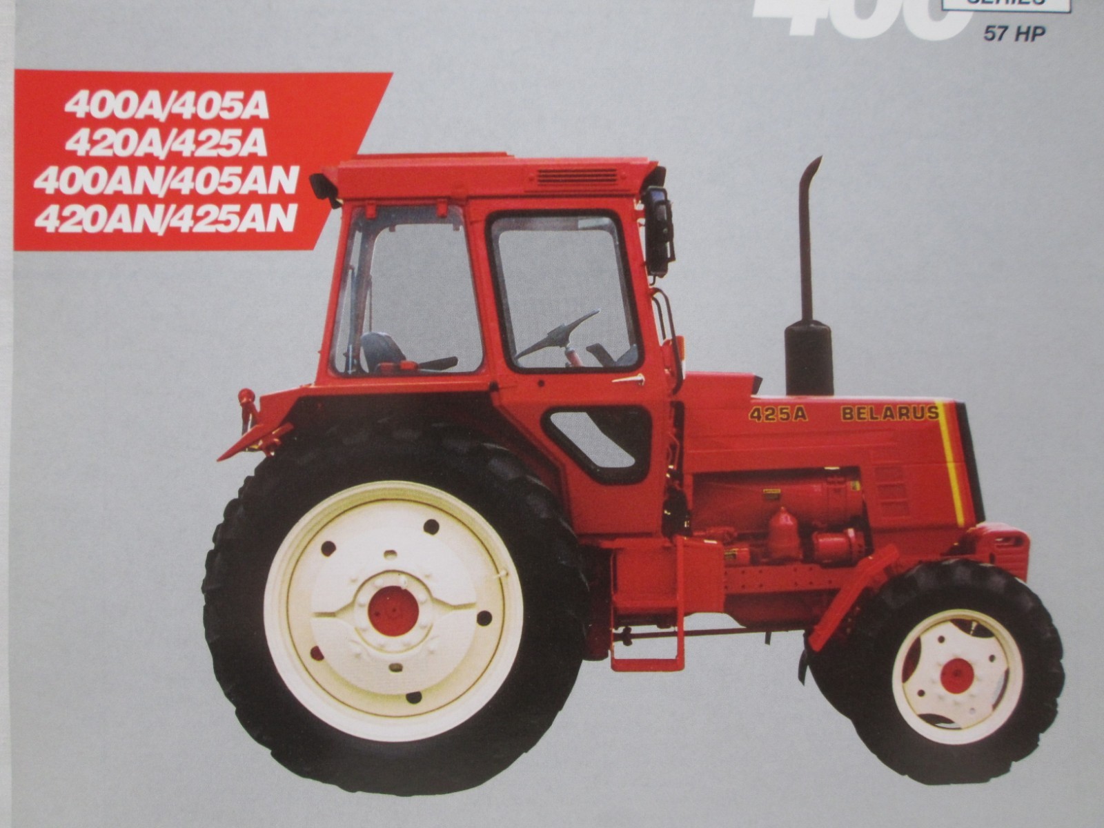 Belarus 400 Series Tractors 57 HP 400A 405A 420A Brochure ...