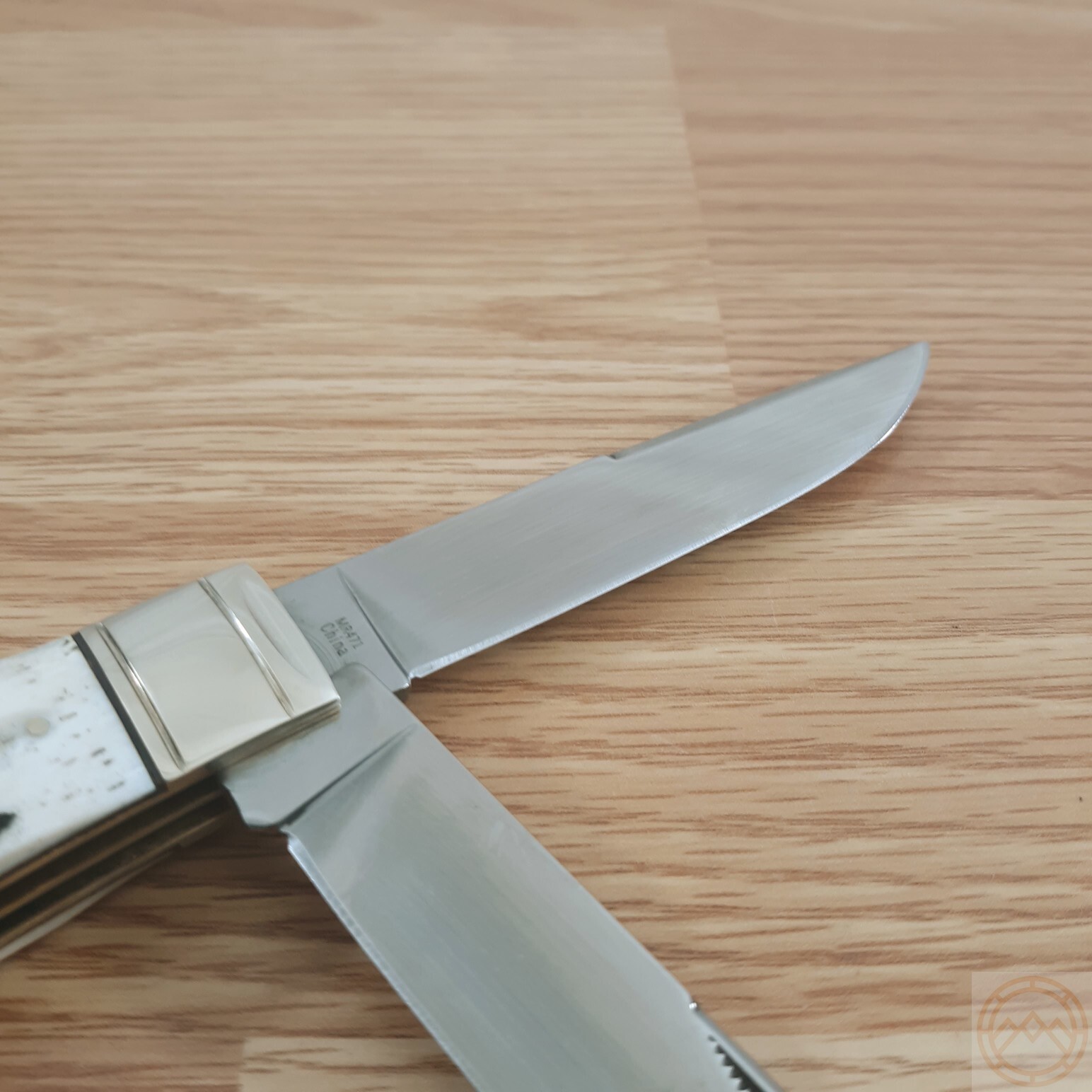 Marbles Jumbo Trapper Black Stag Folding Knife Stainless Steel Blades ...