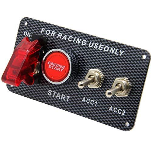 DC 12V Ignition Switch Panel 4 in 1 Car Engine Start Push Button Toggle ...