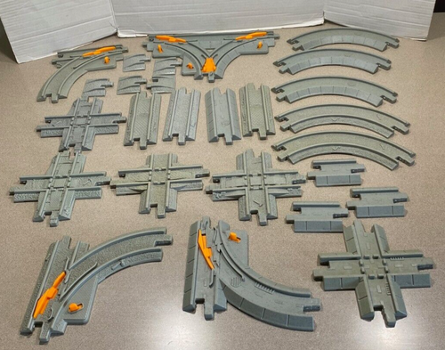 Lot of 26 Pieces Fisher Price Geotrax Geo Trax Train Track Gray ...