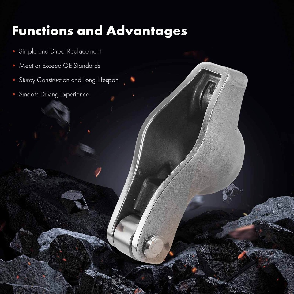 4340 Sportsman Roller Rocker Arms for Ford SBF 302 1.6 Ratio 3/8" Self ...