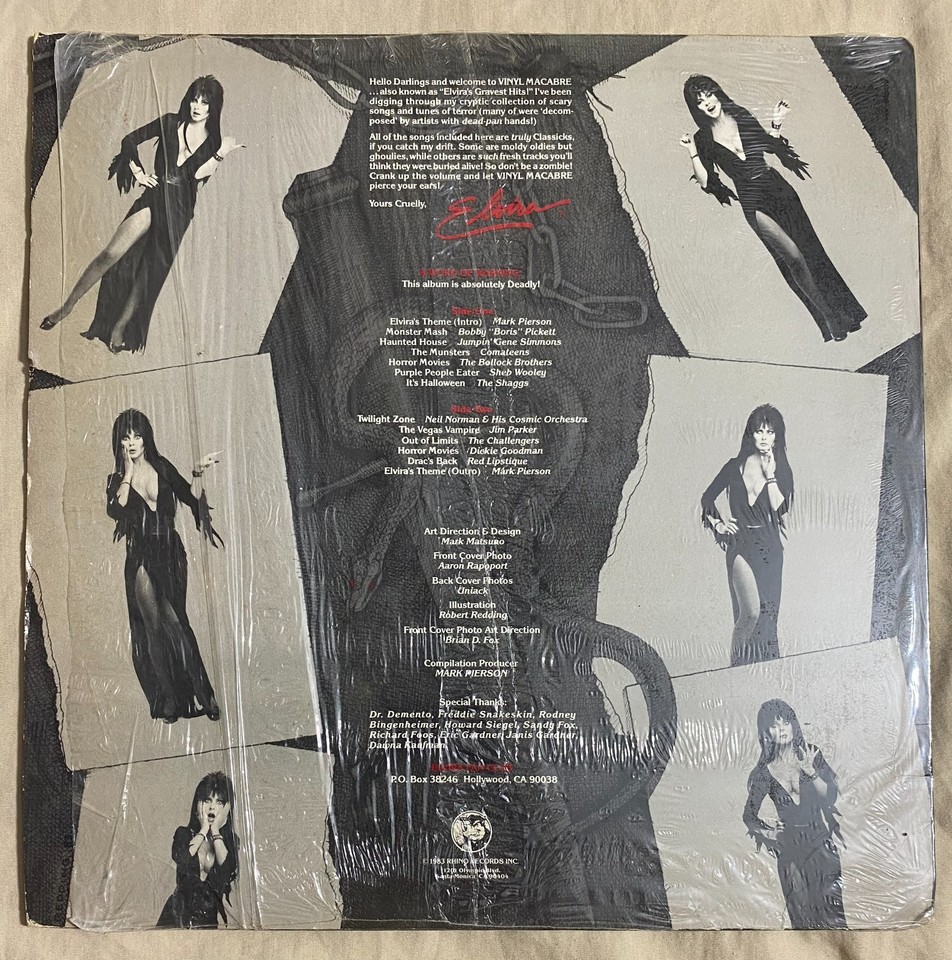 ELVIRA PRESENT - VINYL MACABRE 0LD BUT GHOULIES ( VAR. ARTS. ) 1983 VG+ ...