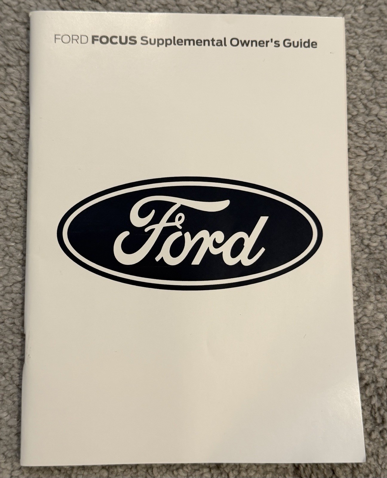 FORD FOCUS MK4 Supplemental OWNERS HANDBOOK / MANUAL . 2018 To 2025 ...