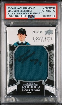 2024 Black Diamond #ECERMC Macklin Celebrini Rookie Patch Auto PSA/DNA ...