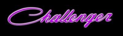 Dodge Challenger Script in Bright Purple NEW USA Steel Sign: 16x48 ...