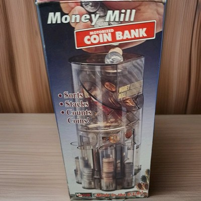 Vintage 1998 Magnif Money Mill Motorized Coin Sorter Bank Sorts Stacks ...