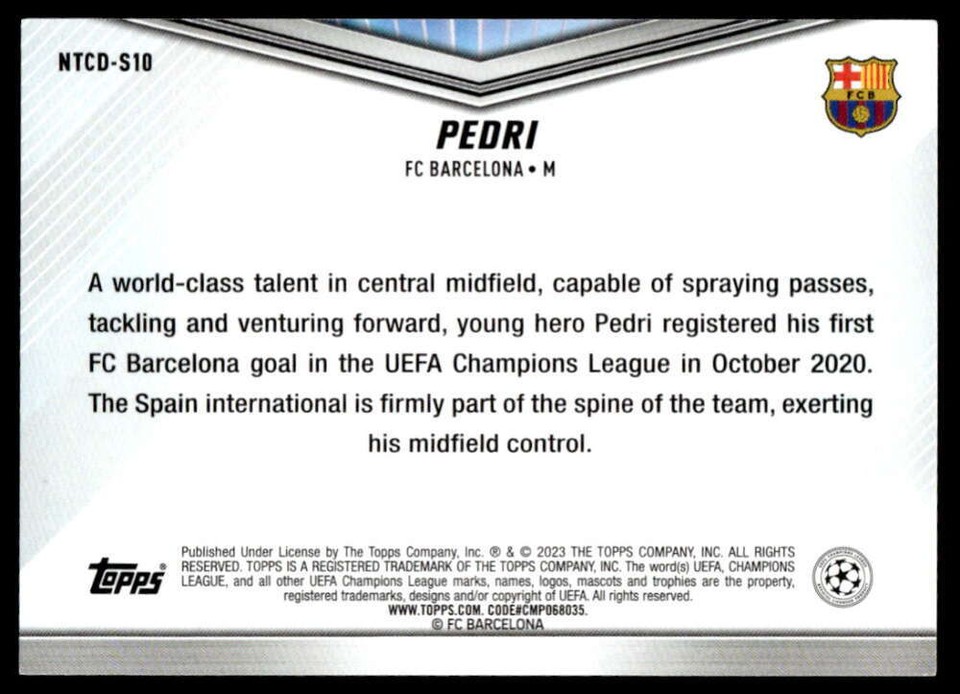 2023 International Trading Card Day UEFA #NTCD-S10 Pedri | eBay