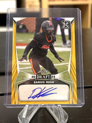 2023 LEAF DRAFT FOOTBALL DARIUS RUSH AUTOGRAPH YELLOW | eBay