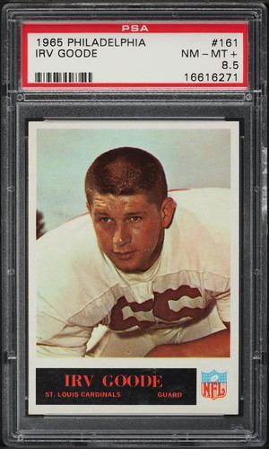 1965 Philadelphia FB Card #161 Irv Goode St. Louis Cardinals ROOKIE RC ...