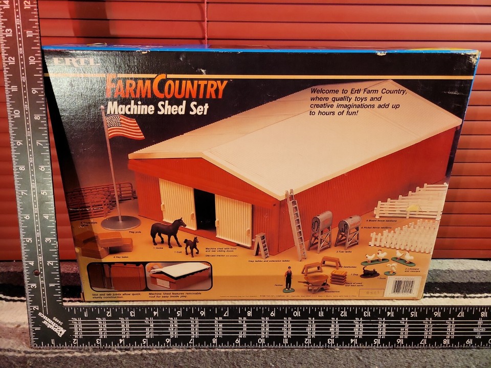 Ertl Farm Country Machine Shed Set 1/64 Plastic Replica Collectible | eBay