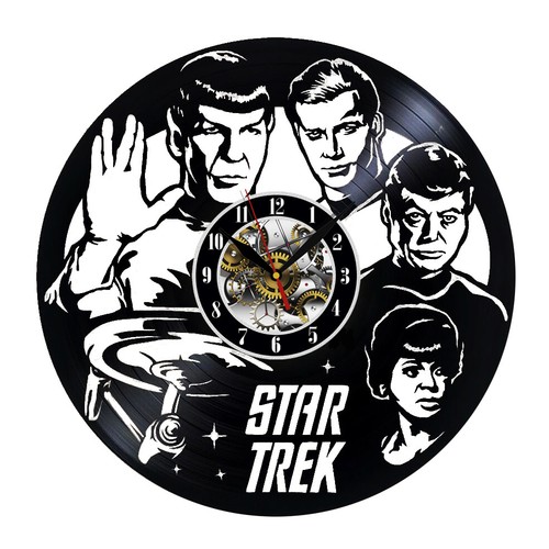 Star Trek Vinyl Wall Clock Art Home Room Decor Gift Christmas Birthday ...