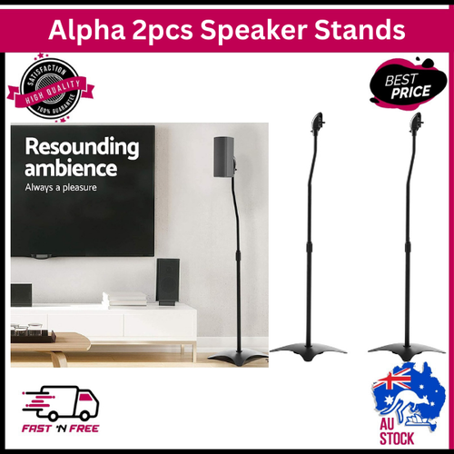 Alpha Speaker Stand 75-112cm Adjustable Height Surround Sound Studio ...