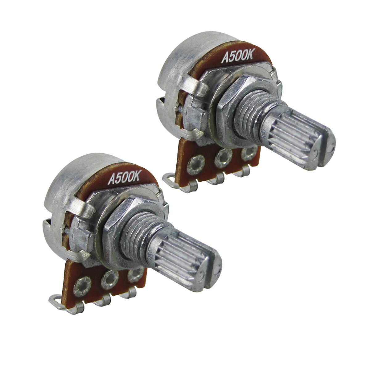 2PCS Guitar Small Potentiometers Short Split Shaft Pots A250K/A500K ...