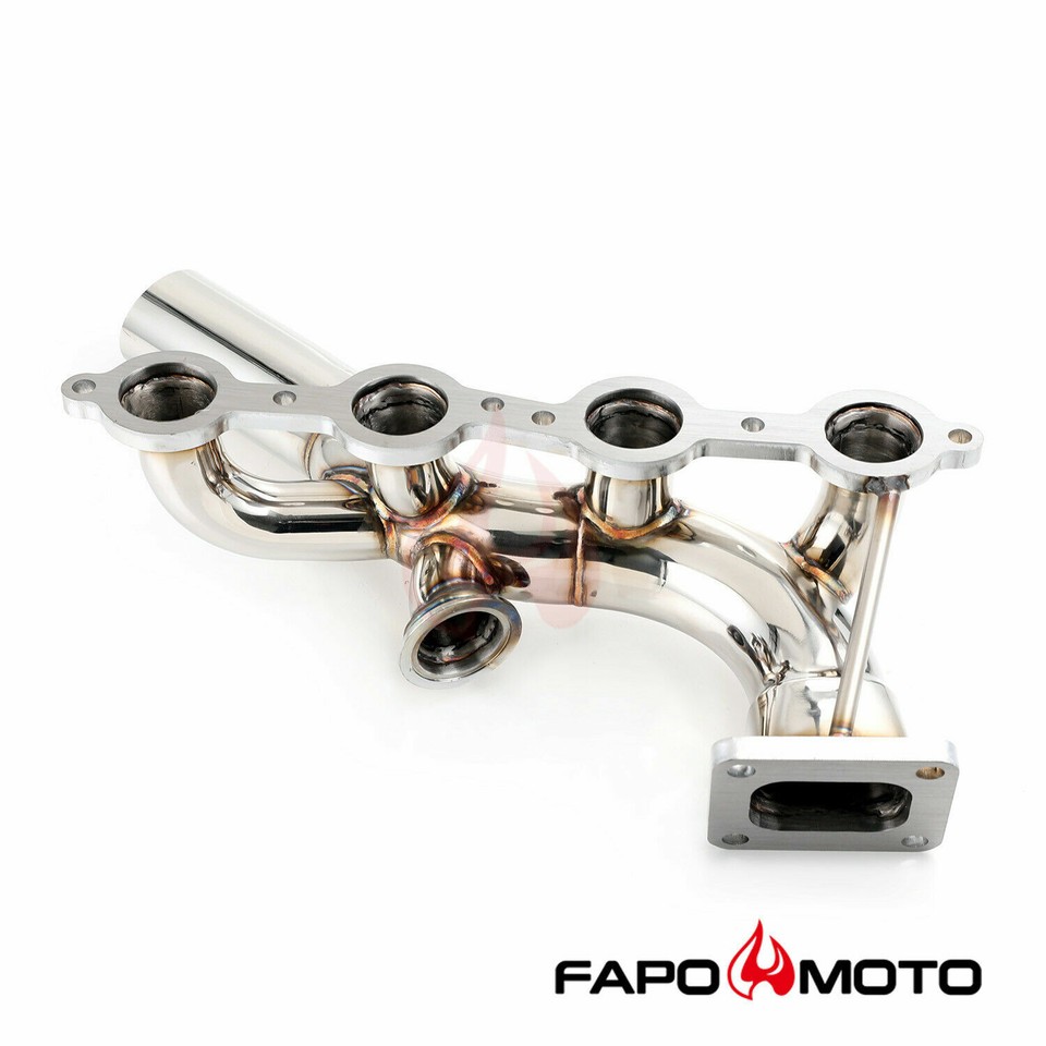 FAPO Single Turbo Headers for LSX LS2 T4 Top Mount Swap Crossover with ...