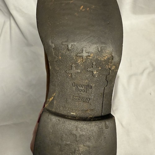 Georgia Boot Mens Ranch Wellington Boots 11EE Chestnut Brown G5814 Farm ...