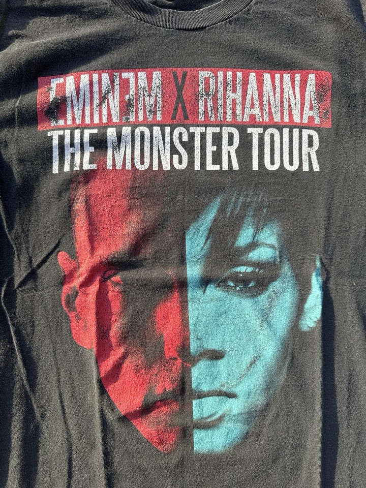 Eminem x Rihanna The Monster Tour 2014 Black Shirt Mens Size Small ...