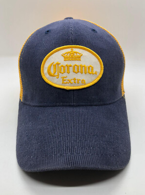 Corona Extra Cap Hat Snapback Trucker Cotton Corduroy Polyester Blue ...