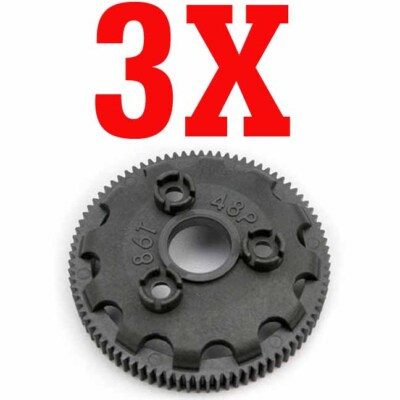 Traxxas 4686 Spur Gear 86T 48P (3pcs) Slash 2WD Rustler Stampede Bandit ...