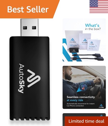 Compact Wireless CarPlay Adapter - Effortless Connection for Over 600 ...