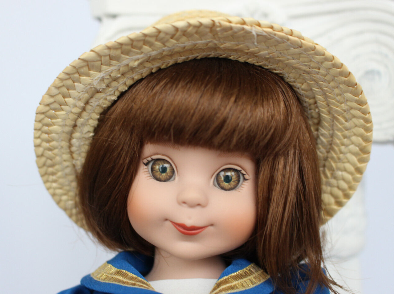 Set of 2 NEW Natural Straw Hat Bonnet Fashion Accessory For Doll Easter ...