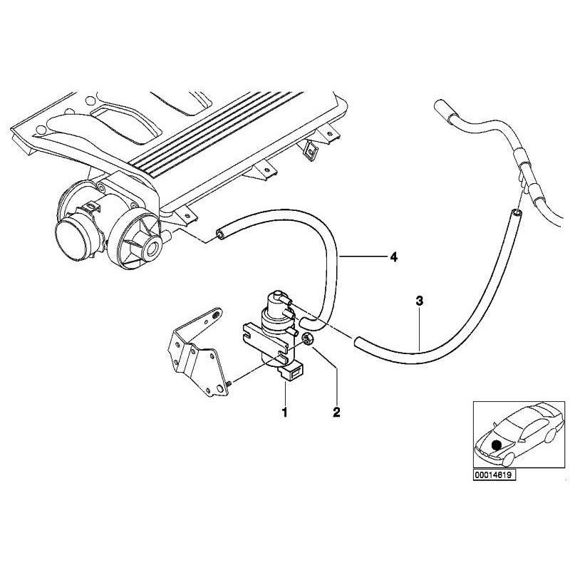 Original BMW 11657796879 - Unterdruckschlauch Blau 3,5X2,0 1er 3er 5er ...