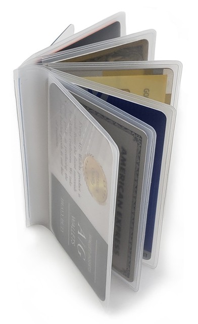 Set of 2 Clear Premium Quality Wallet Insert From AG Wallets (trifold 6 ...
