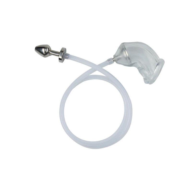 Piss Urin Peni Sheath Flow Into The Mouth Plug and Tube Chastity Device ...