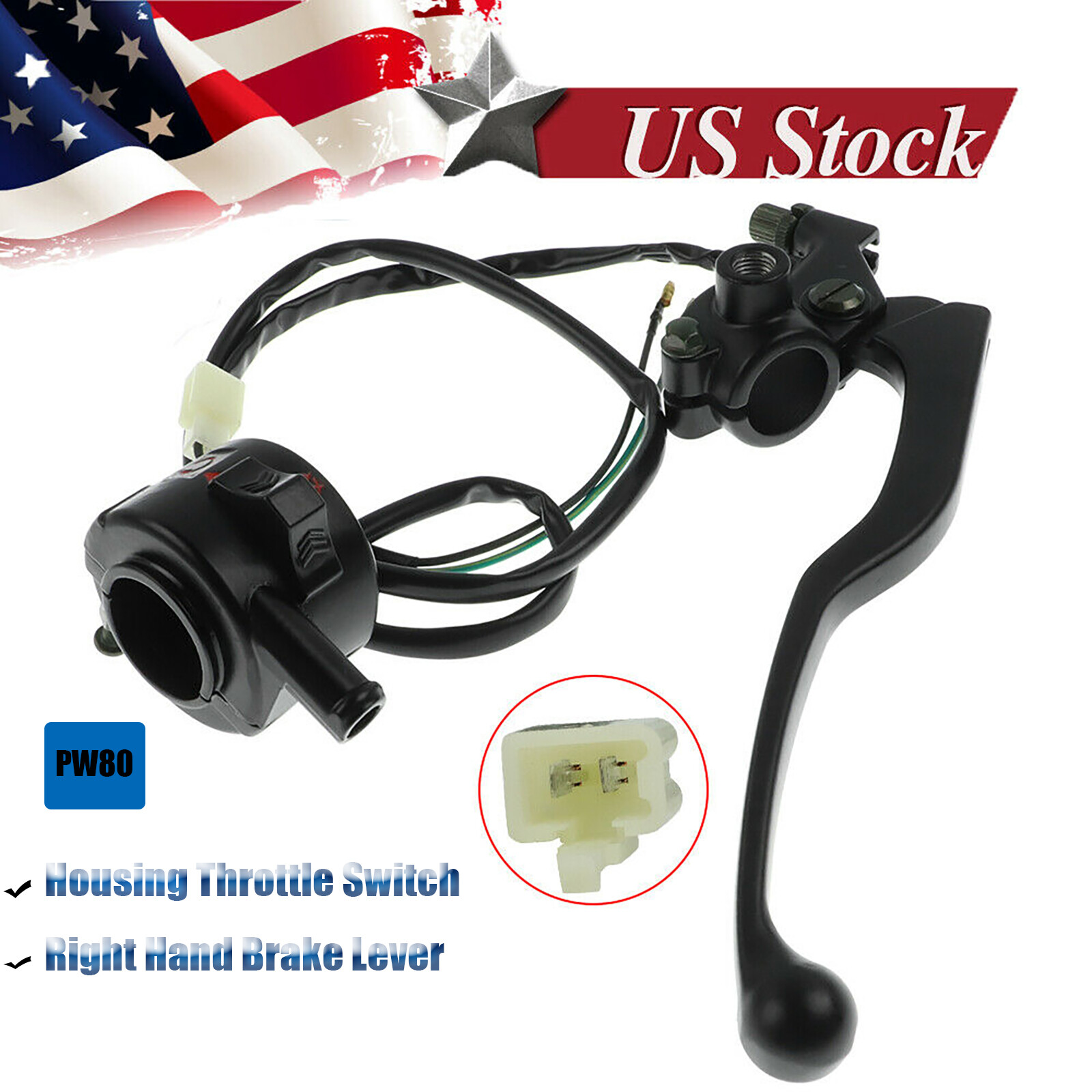 PW80 Housing Throttle Switch/Right Hand Brake Lever Fit Yamaha PW 80 ...