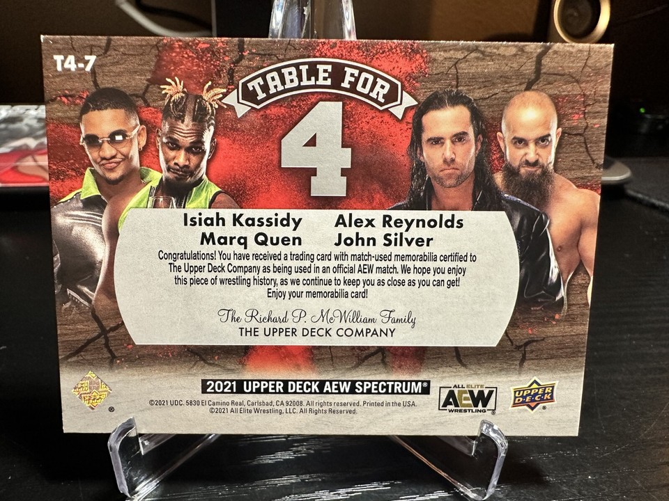 ISIAH KASSIDY MAQ QUEN JOHN SILVER ALEX REYNOLDS 2021 AEW UPPER DECK ...