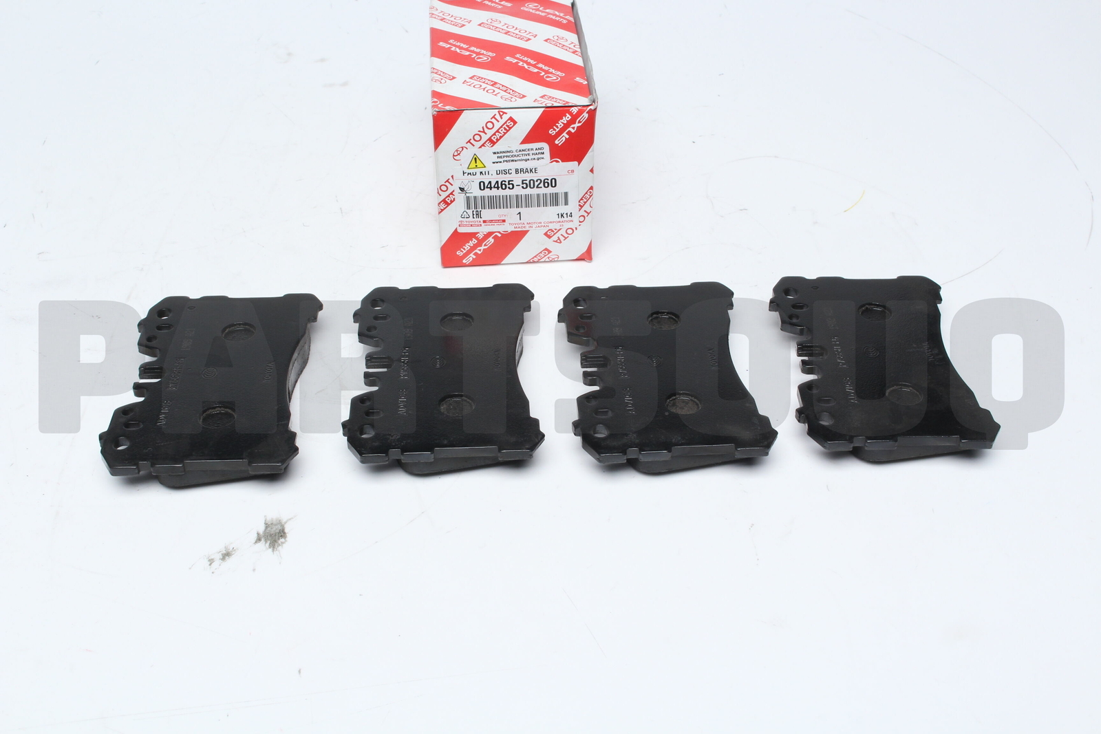 0446550260 Genuine Toyota PAD KIT, DISC BRAKE, FRONT 04465-50260 | eBay